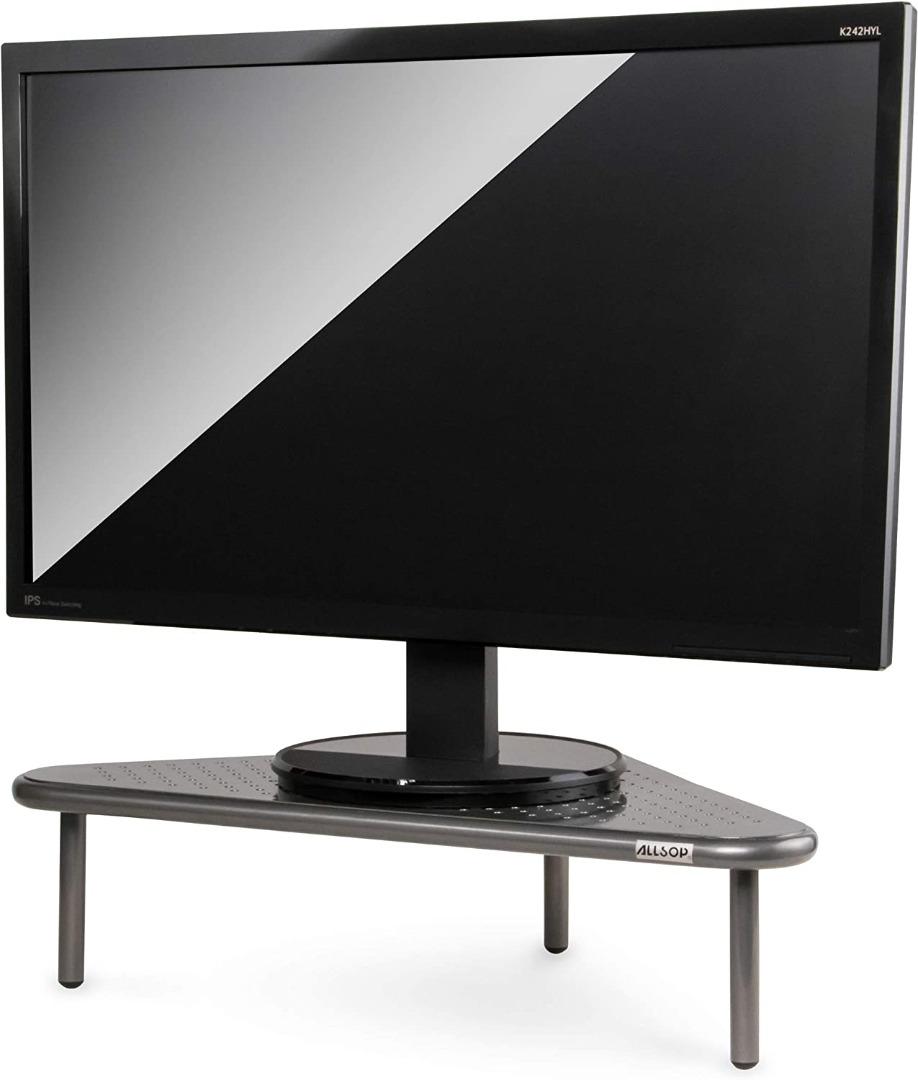 ~instock~ Allsop USA powder coated steel Metal Art Corner Monitor Stand ...