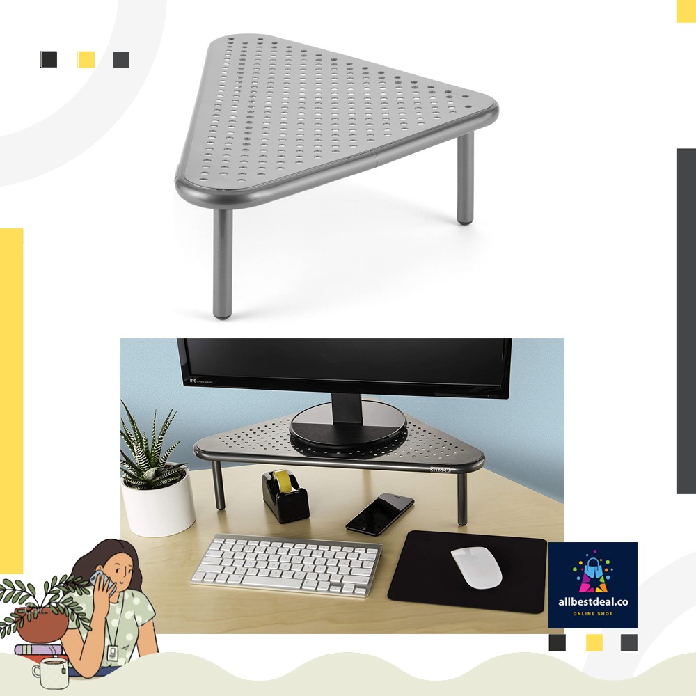 ~instock~ Allsop USA powder coated steel Metal Art Corner Monitor Stand ...