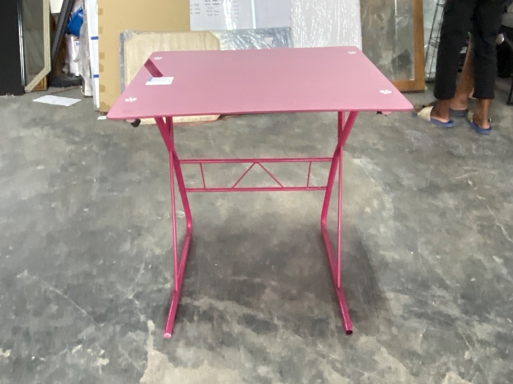 Iron Made Foldable Table Red Colour / Meja Lipat Buatan Besi Warna ...
