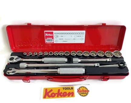Koken 20pc. 3/8 Dr. Socket Set 6 - 12mm 6pts. & 13 - 22m 12pts. Made in ...