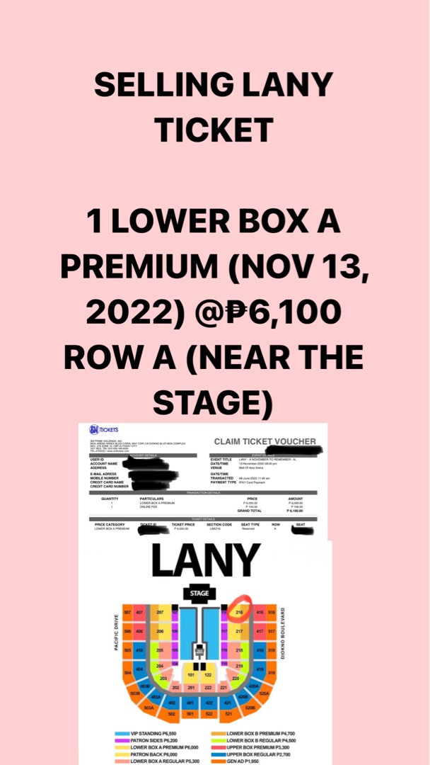 LANY CONCERT TICKET, Tickets & Vouchers, Event Tickets on Carousell