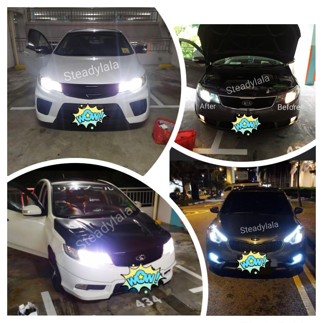 Low Beam, High Beam for Kia Cerato Forte Koup. Car Headlight Foglight ...