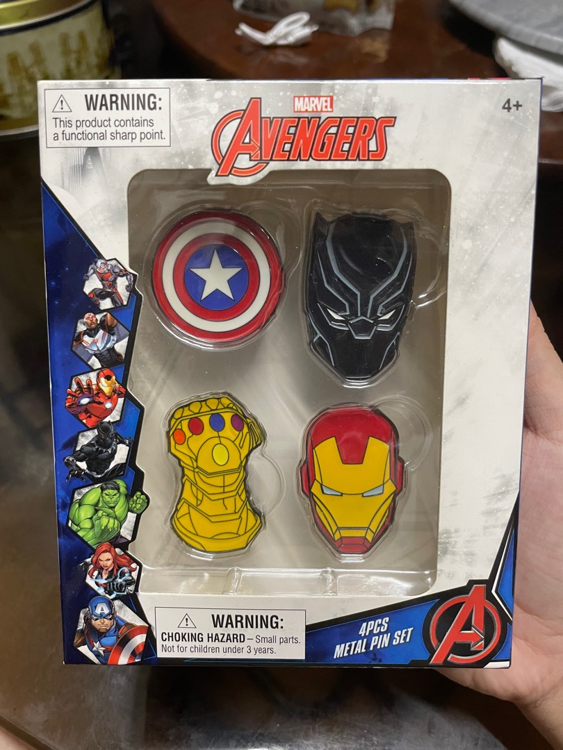 Marvel Avengers metal pin set, Hobbies & Toys, Toys & Games on Carousell