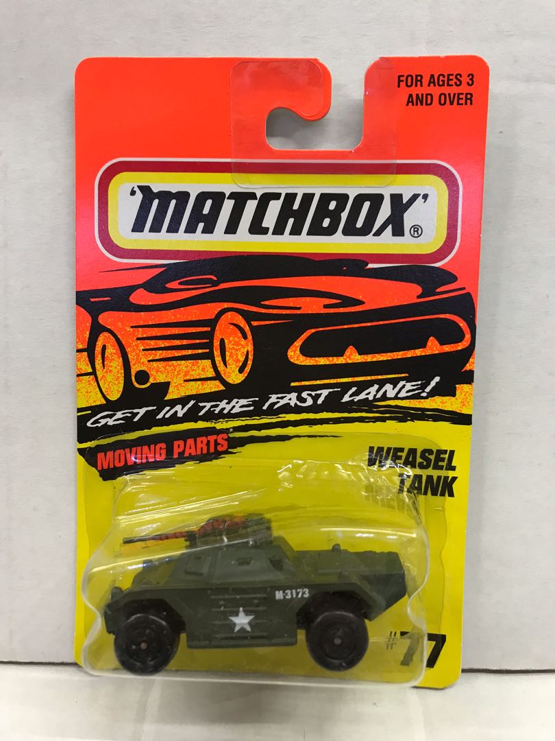 Matchbox Weasel Tank 坦克, 興趣及遊戲, 玩具 & 遊戲類 - Carousell