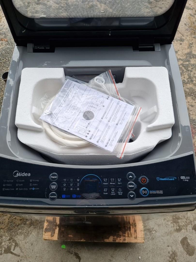Midea 7.5kg top load Model: MA200W75, TV & Home Appliances, Washing ...