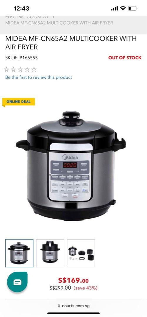 MIDEA MF-CN65A2 MULTICOOKER WITH AIR FRYER Display Set $120, TV & Home ...