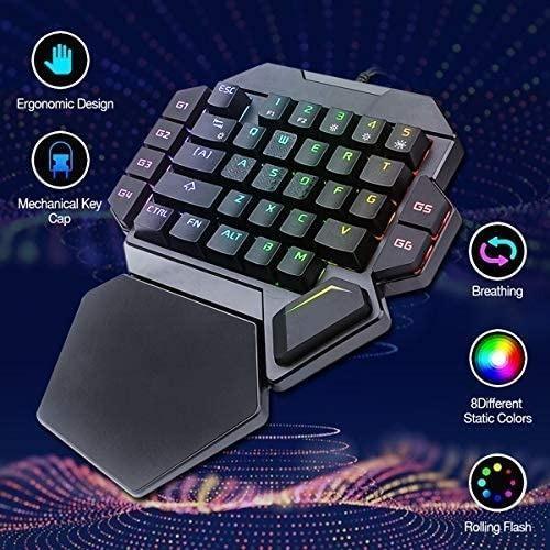 Miracle Snail: One-Handed Keyboard, K50 RGB One Hand Mechanical Gaming ...