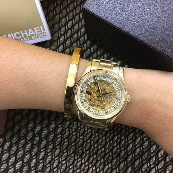 MK AUTOMATIC GOLD AUTHENTIC WATCH, Women's Fashion, Watches ...