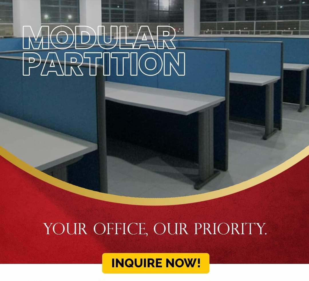 modular office partition / partition panel / partition with glass ...