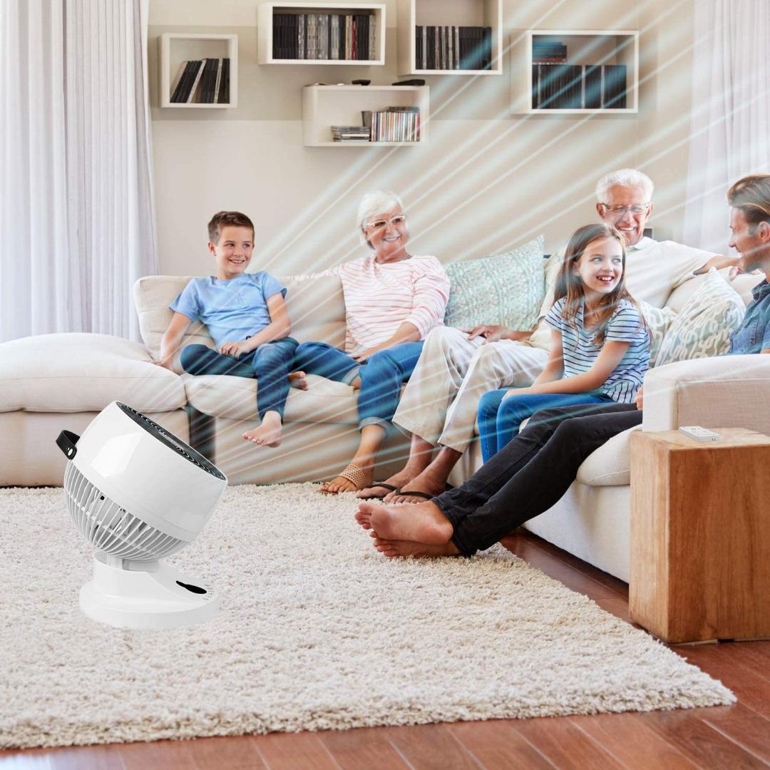MYCARBON Fan Quiet Desk Fan Automatically Oscillating Whole Room Fan 12 ...