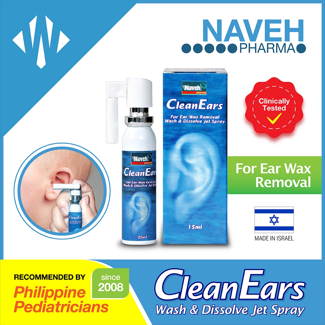 Naveh CleanEars Earwax Remover Jet Spray 15mL, Health & Nutrition ...
