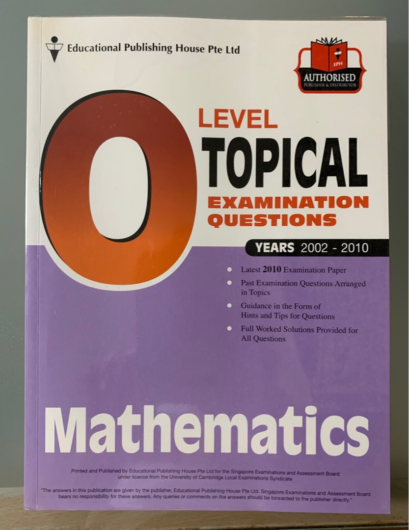 O level topical maths exam questions, Hobbies & Toys, Books & Magazines ...