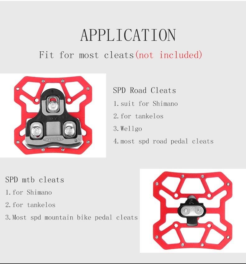 Platform Flat Pedal/ Pedal Adapter for MTB/ Road SPD/ SPD SL Clipless ...