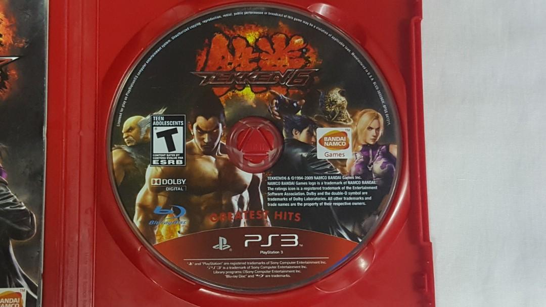 PlayStation 3 PS3 Greatest Hits Tekken 6, Video Gaming, Video Games ...
