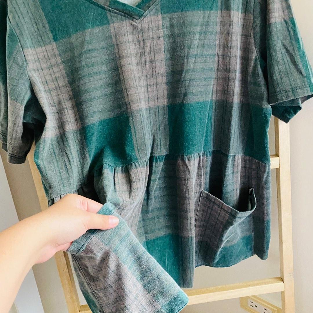 Plus Size Moss Green Top, Women's Fashion, Tops, Blouses on Carousell