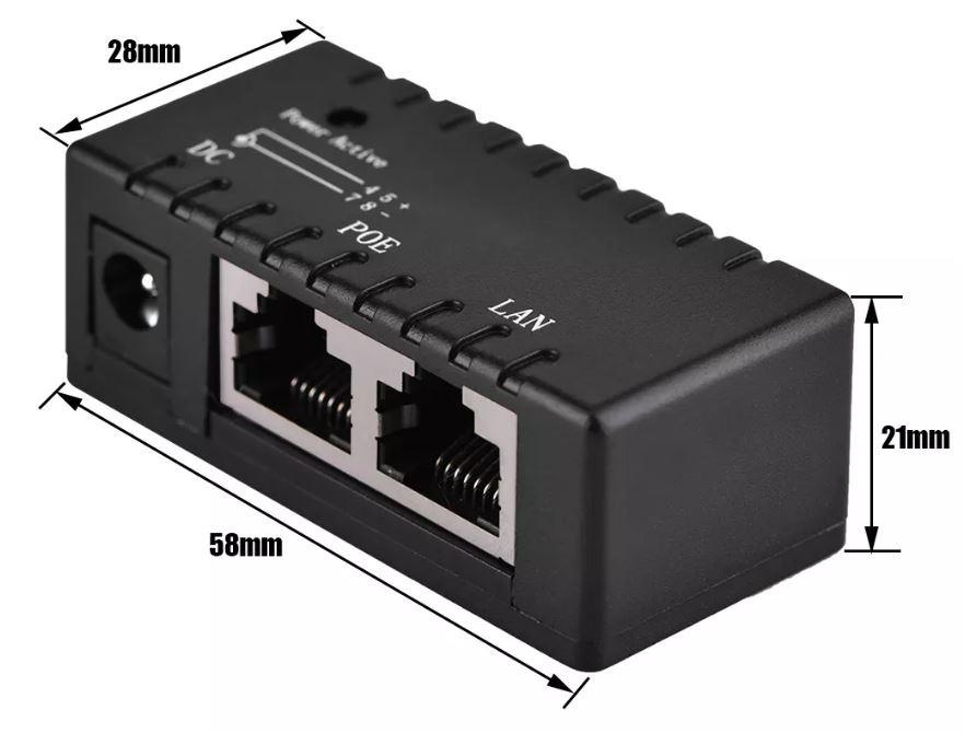 POE INJECTOR / POE SPLITTER, POWER OVER ETHERNET 10/100mbps NON-GIGABIT ...