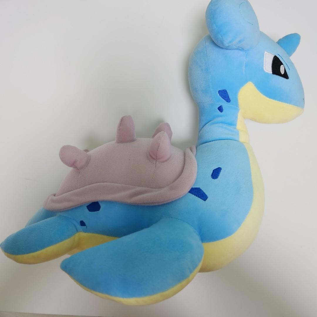 Pokemon 限定品 背背龍 Lapras 拉普拉斯 精靈寶可夢 大公仔 日版 plush doll namco, 興趣及遊戲, 玩具 ...