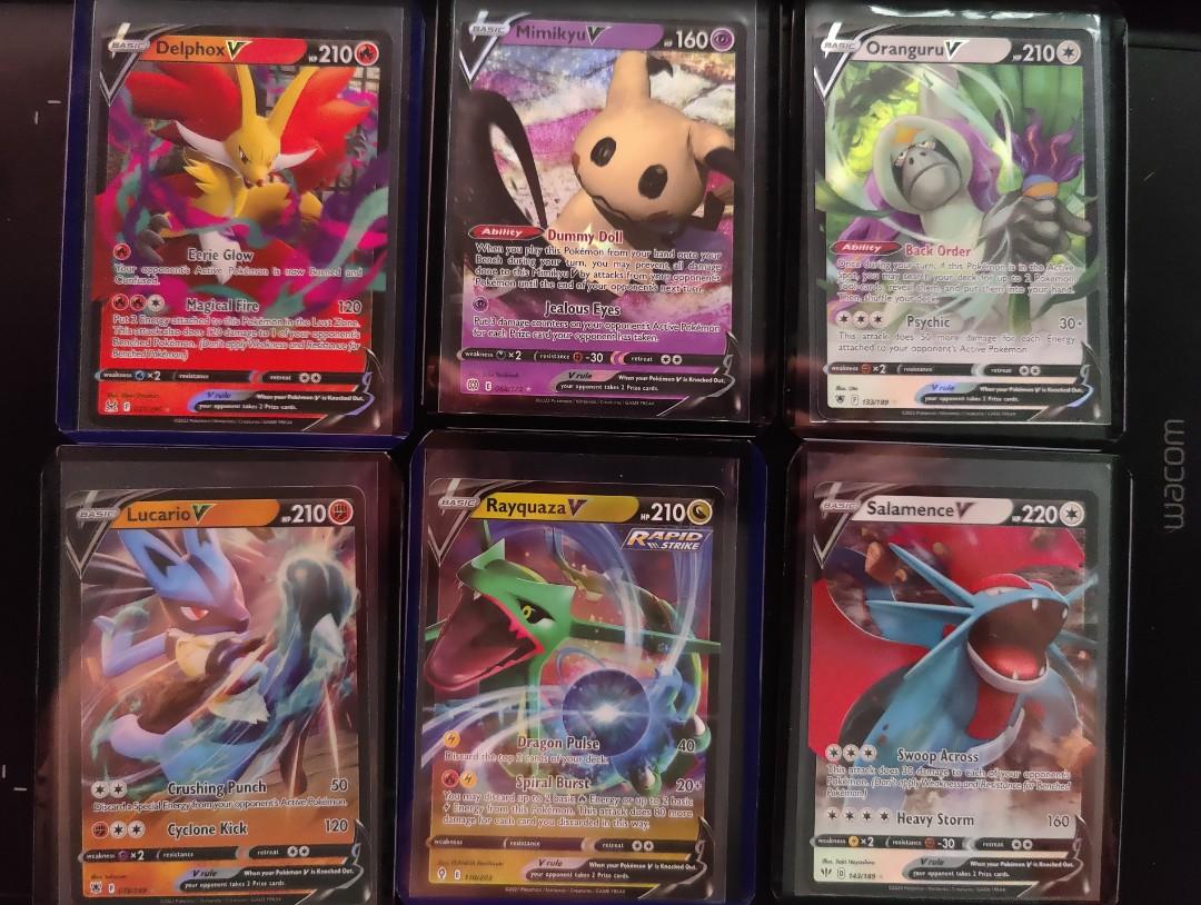 Pokemon TCG Cards Set of 6 Pokemon V, Hobbies & Toys, Toys & Games on ...