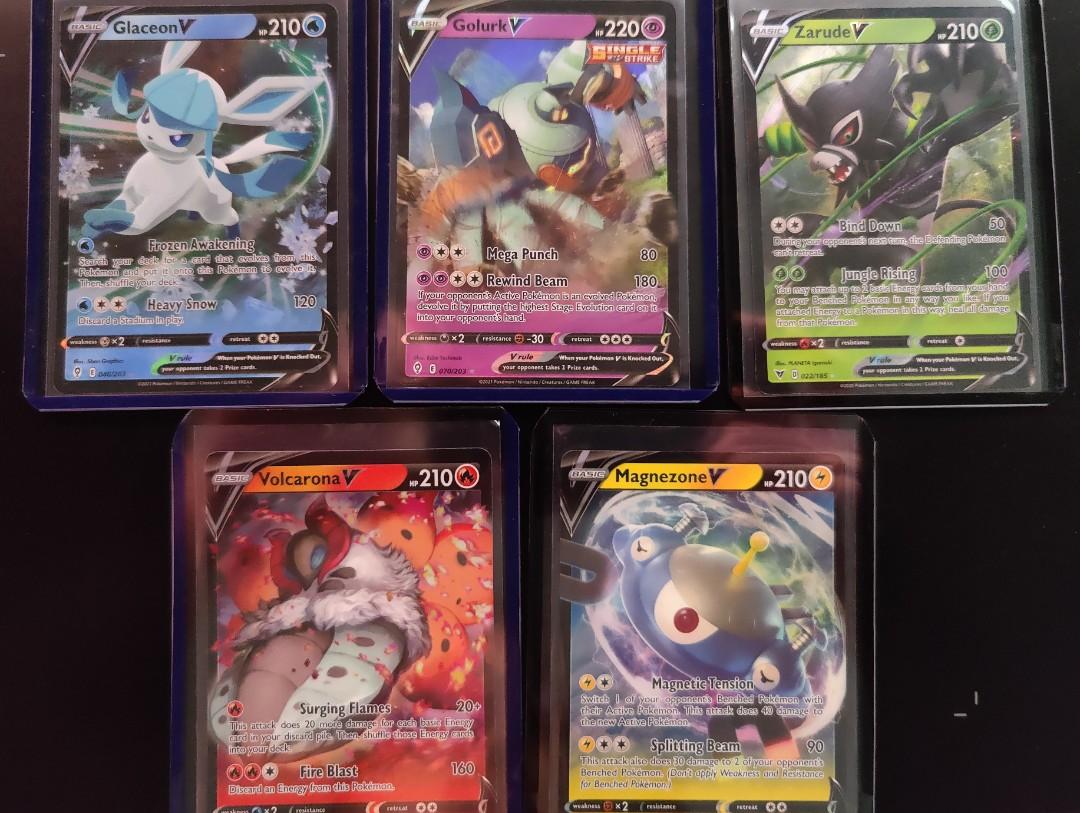 Pokemon TCG Cards Set of 5 Pokemon V, Hobbies & Toys, Toys & Games on ...