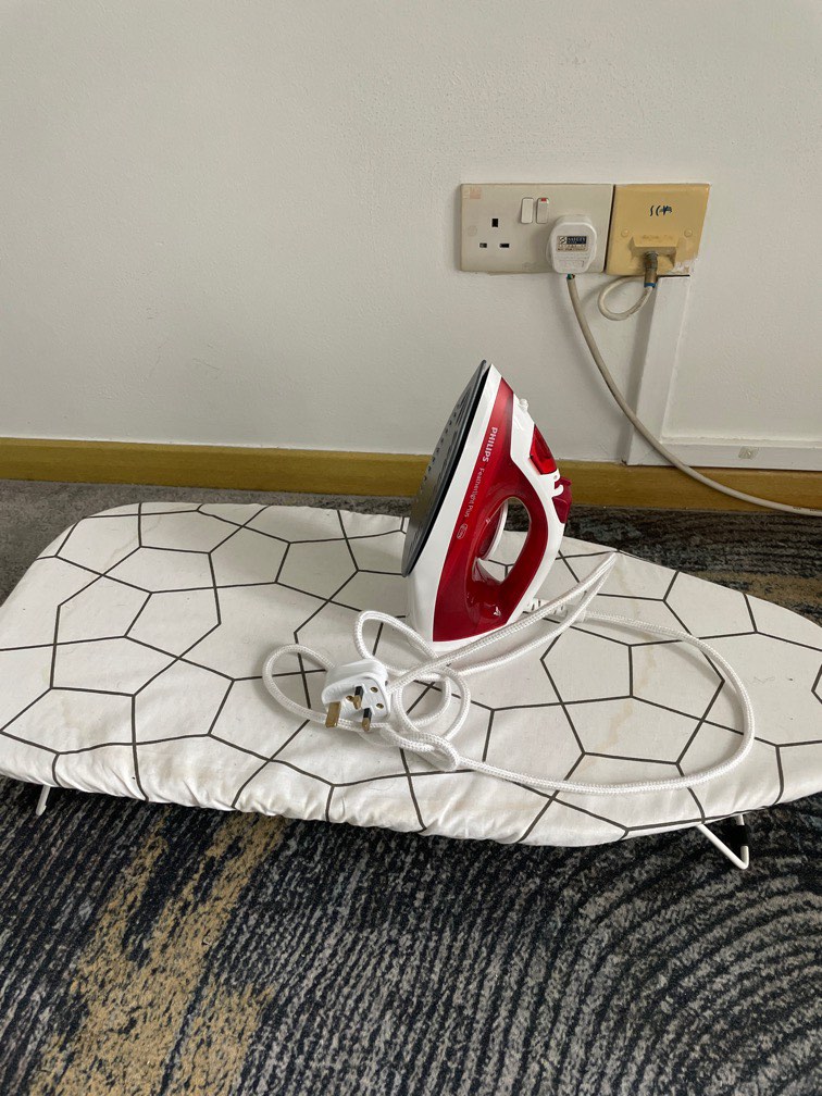 Portable ironing board and iron, Furniture & Home Living, Cleaning ...