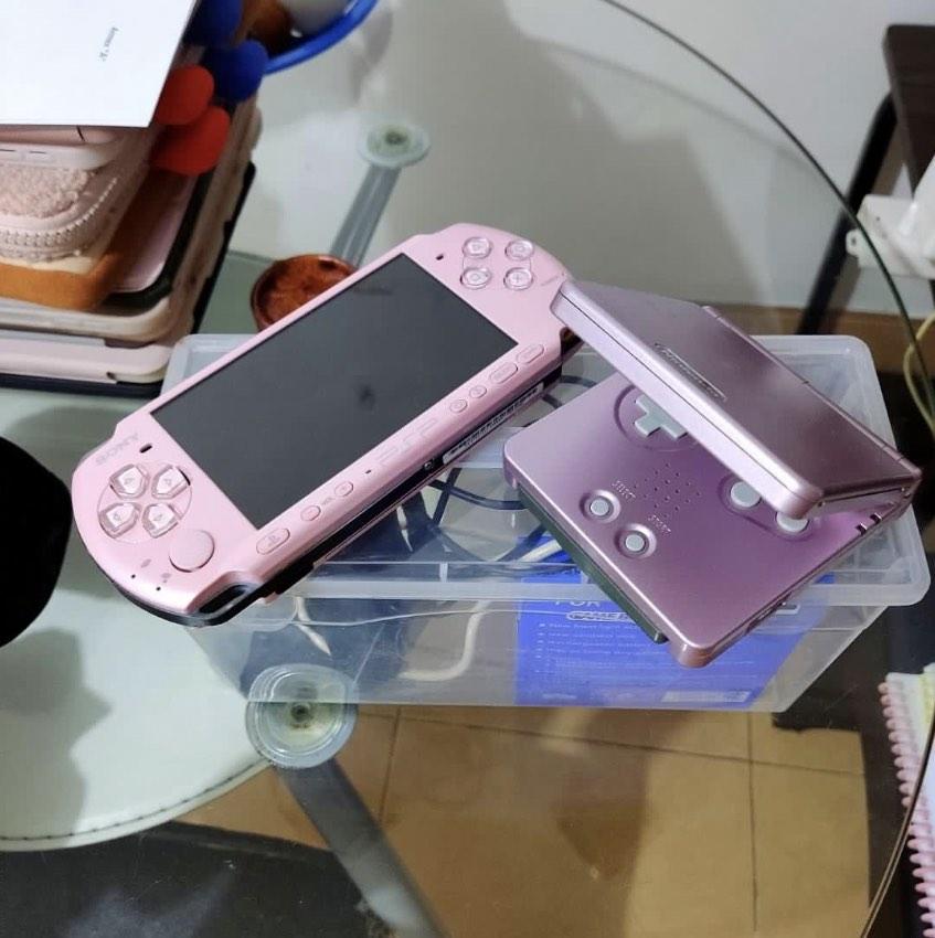 PSP 3000 (Blossom Pink) + GameBoy Advance Sp AGS-101 , Video Gaming, Video Game Consoles ...