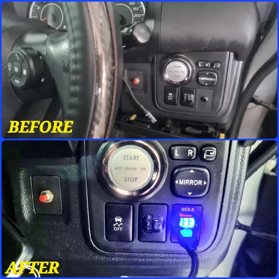 QUICK & FAST CHARGE Dual USB Ports with Voltmeter For Honda, Toyota ...