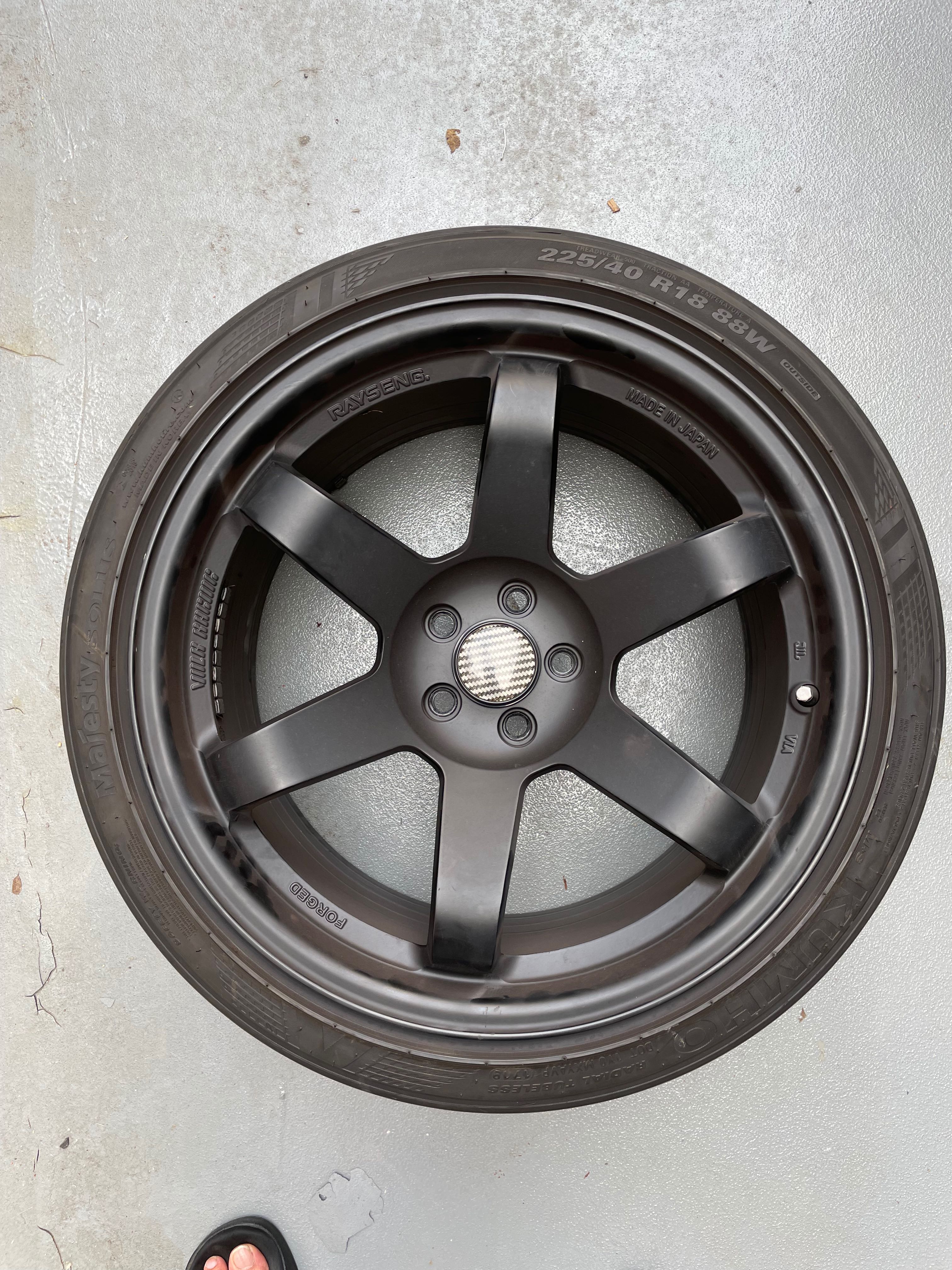 Rays TE37 - 18inch, Car Accessories, Tyres & Rims on Carousell