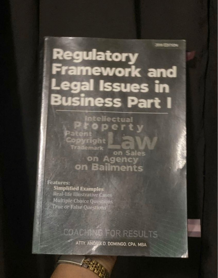 REGULATORY FRAMEWORK AND LEGAL ISSUES PART 1 BY ANDRIX DOMINGO, Hobbies ...
