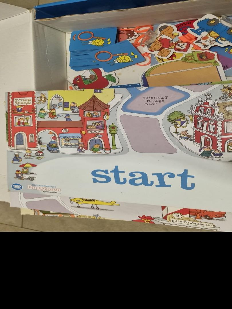 Richard Scarry Busy giant town board game, Hobbies & Toys, Toys & Games ...