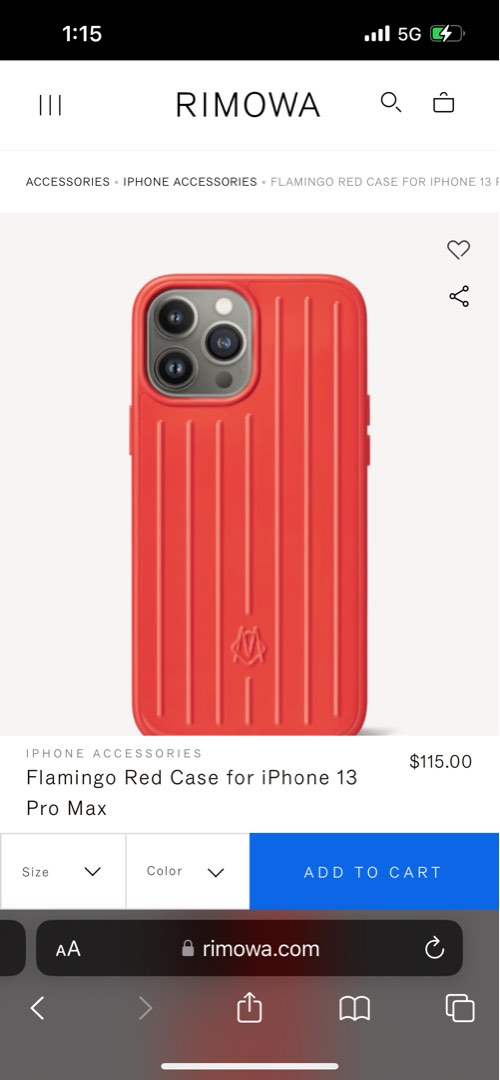 Rimowa Red Case for iPhone 13 Pro Max Flamengo, Mobile Phones & Gadgets ...