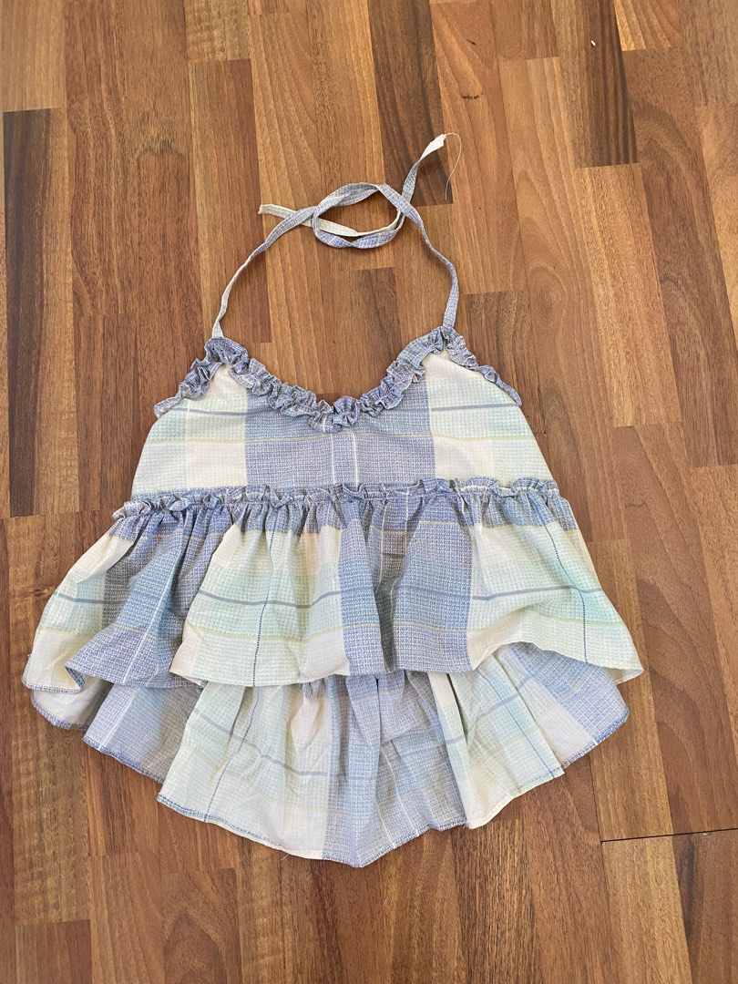 Ruffle backless top, Women's Fashion, Tops, Sleeveless on Carousell