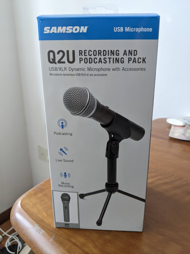 Samson Q2U Recording and Podcasting Pack USB Cardioid Dynamic USB/XLR ...