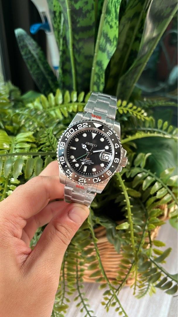 Seiko functional GMT mods, Luxury, Watches on Carousell