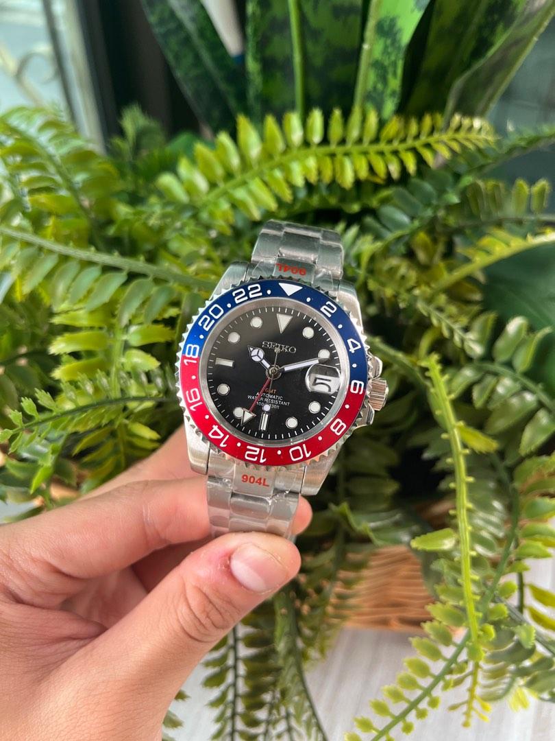 Seiko functional GMT mods, Luxury, Watches on Carousell