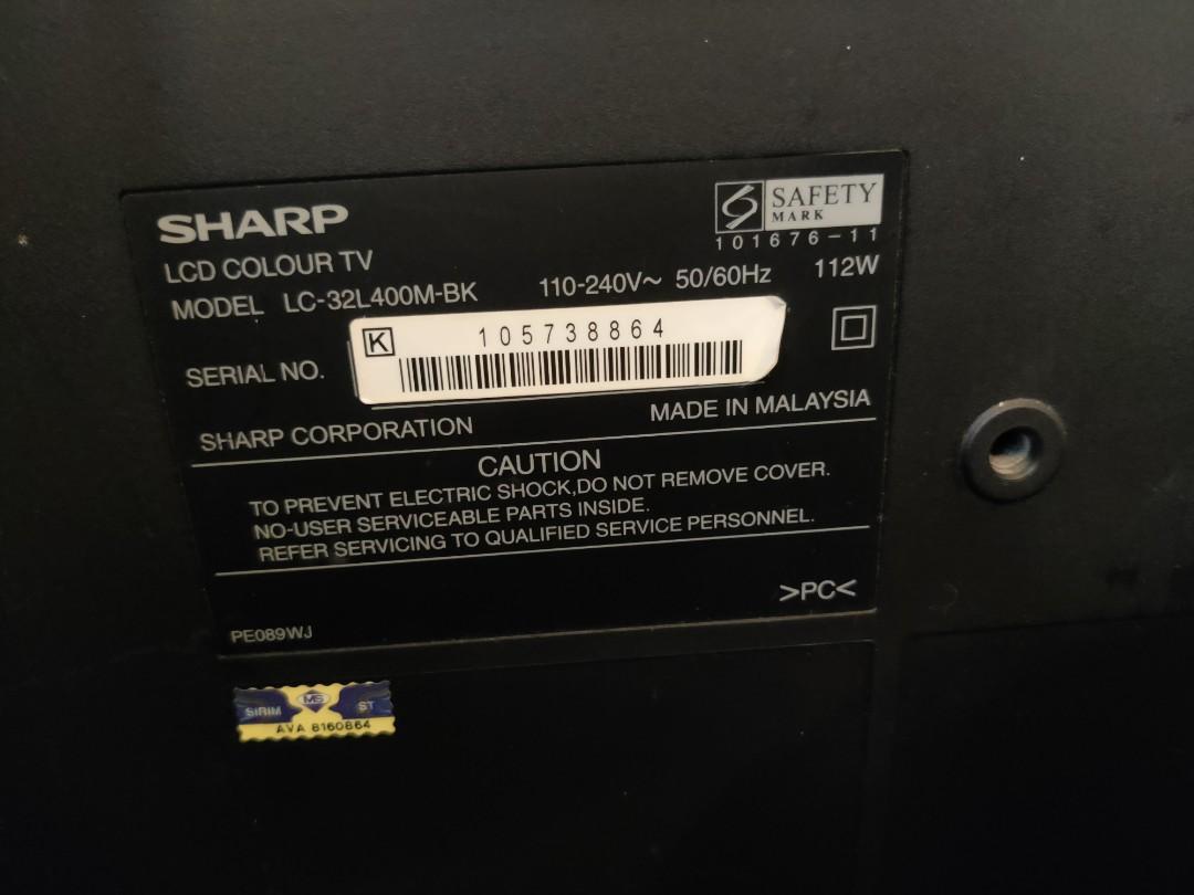 SHARP Aquos 32 Inch LCD TV, TV & Home Appliances, TV & Entertainment ...