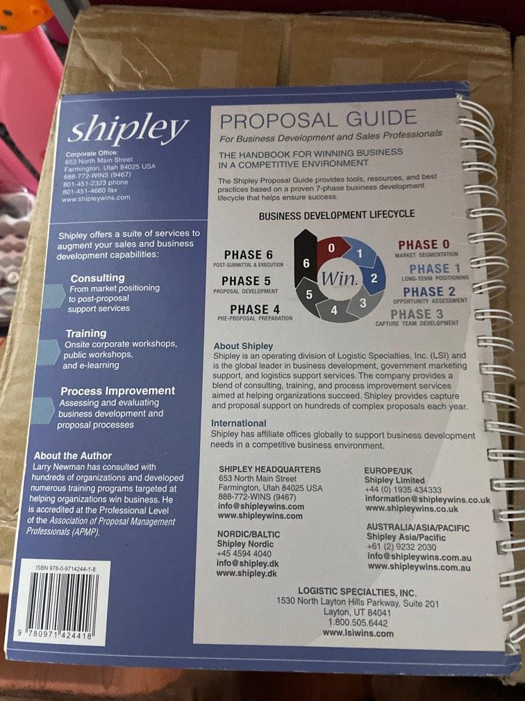 Shipley Proposal Guide, Hobbies & Toys, Books & Magazines, Textbooks on ...