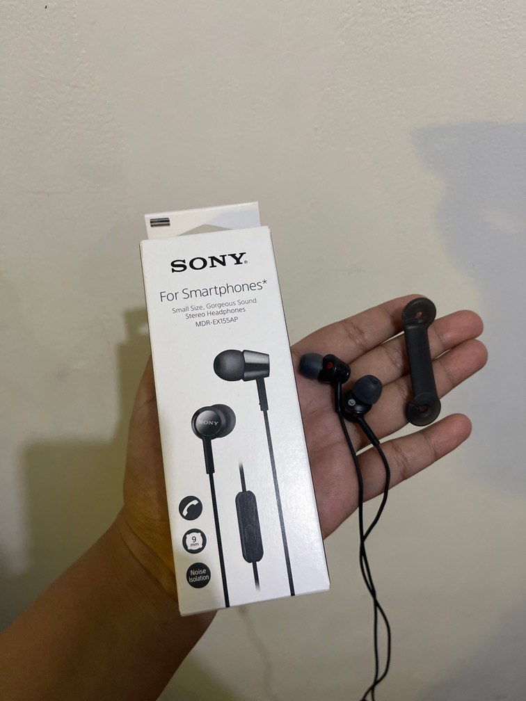 Sony Earphone MDR-EX155AP belum 1 tahun, Musik & Media, Aksesoris di ...