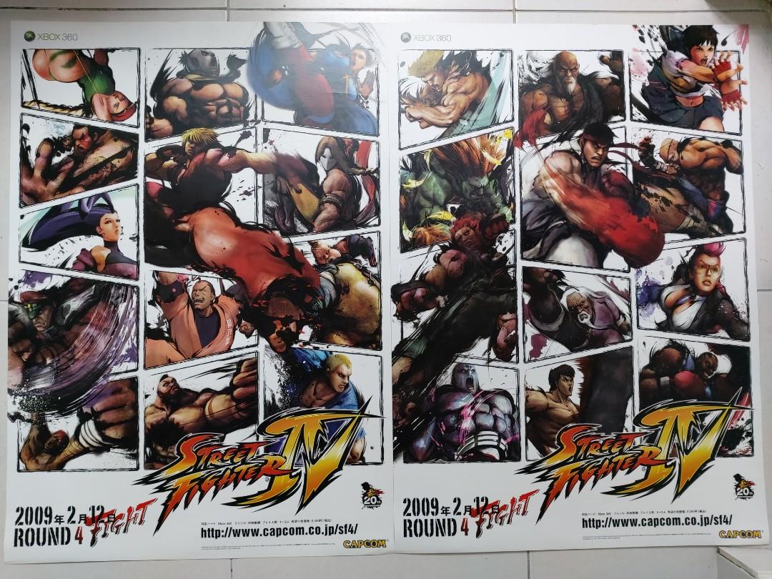 Street Fighter 4 original Poster 36 x 24 Capcom / ser of 2 / sf4 ...
