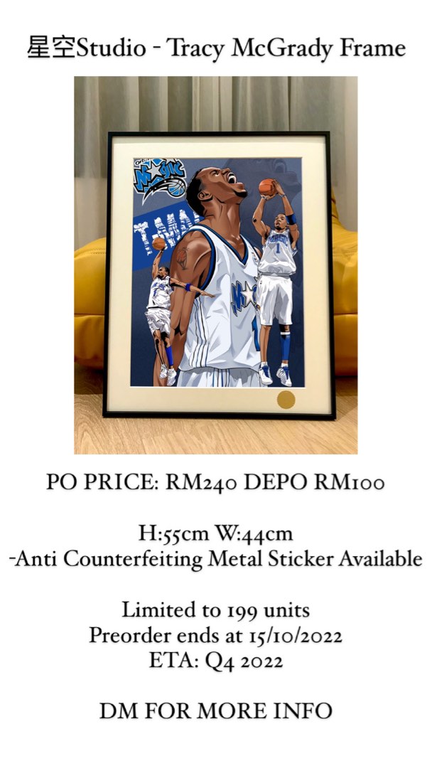 星空Studio - Tracy McGrady Frame, Hobbies & Toys, Toys & Games on Carousell