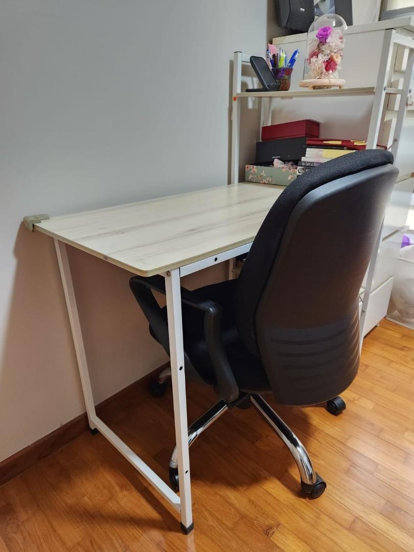 Study table with side shelf, Furniture & Home Living, Furniture, Other ...