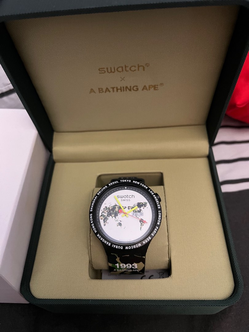 swatch x Bape, Luxury, Watches on Carousell