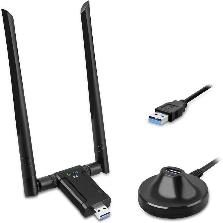 Techkey 1750Mbps Dual Band USB WiFi Adapter Antenna, Computers & Tech, Parts & Accessories ...