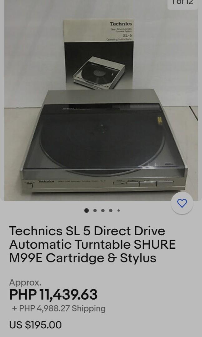 Technics Turntable SL-5 autovolt, TV & Home Appliances, TV ...