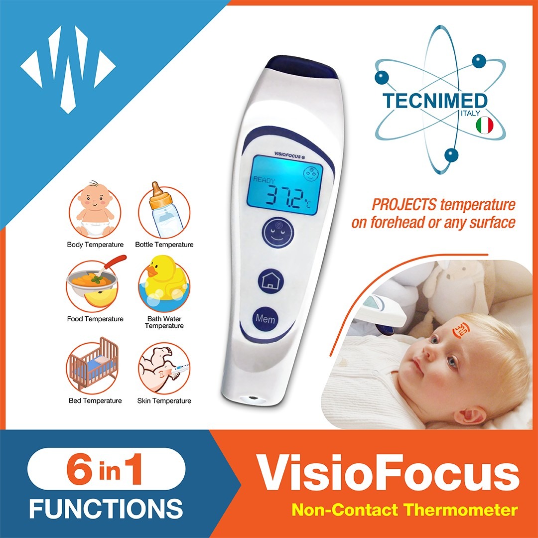 Tecnimed VisioFocus Non-Contact Thermometer, Health & Nutrition ...