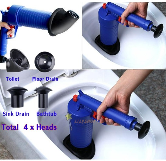 Toilets Plunger Powerful Pipe Plunger Air Pressure Pipe Cleaner Toilet ...