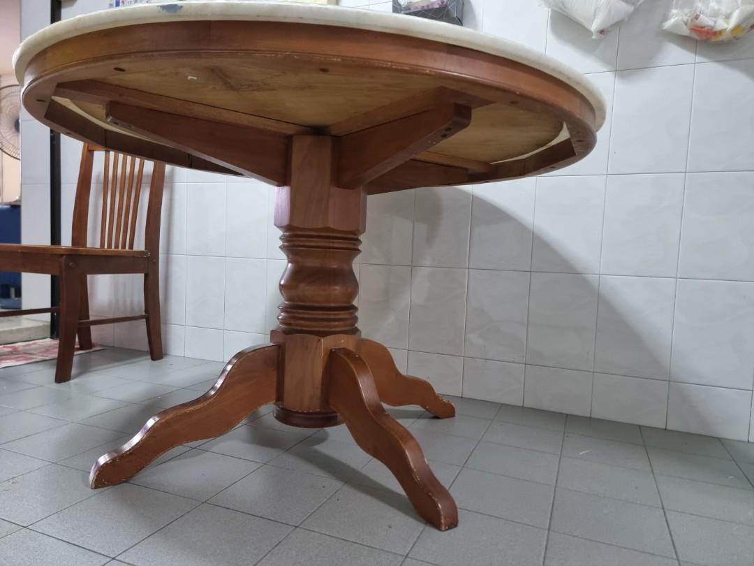 USED Round Dining Table, Furniture & Home Living, Furniture, Tables ...
