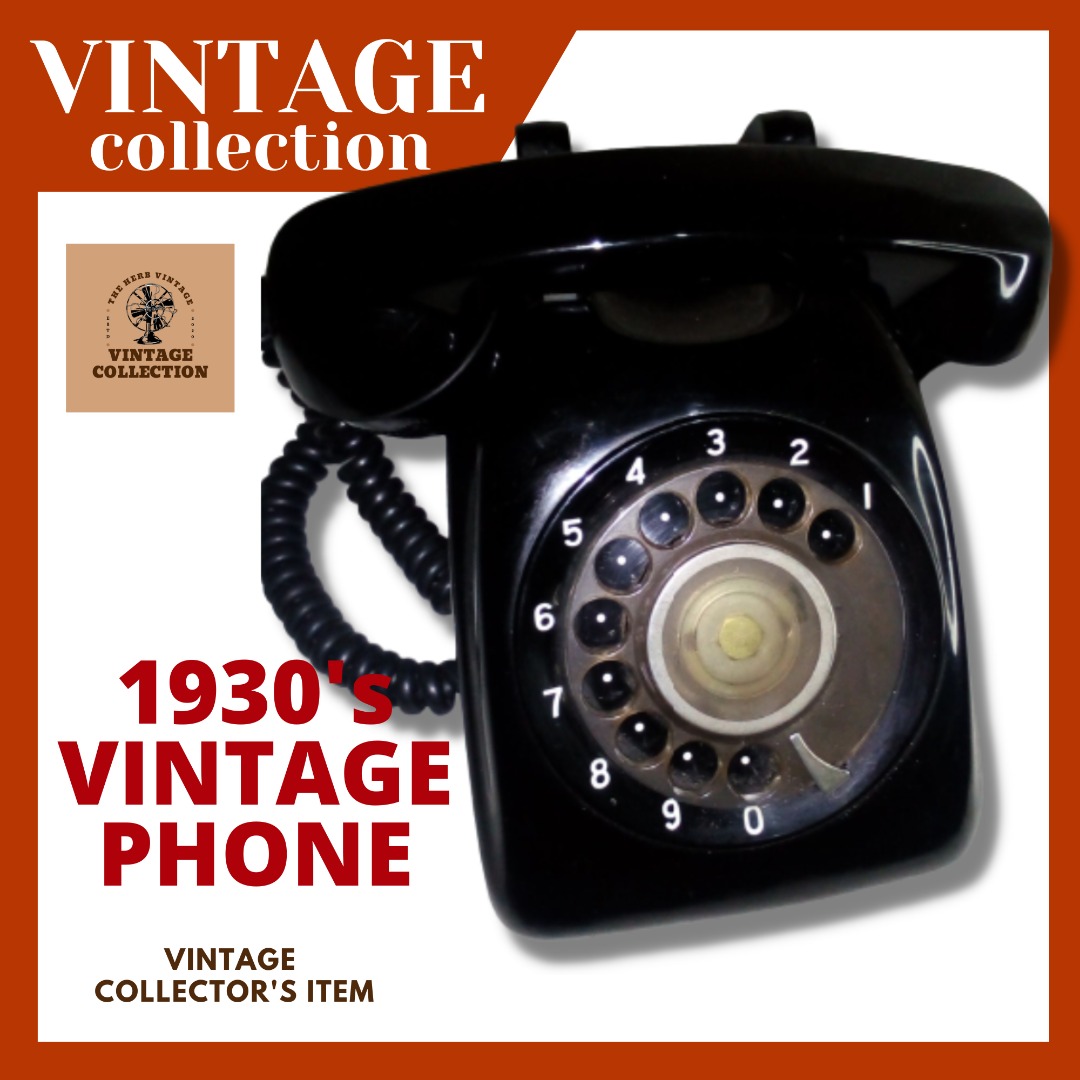 VINTAGE Telephone Classic Rotary Dial Home Phones Antique Vintage Phone ...