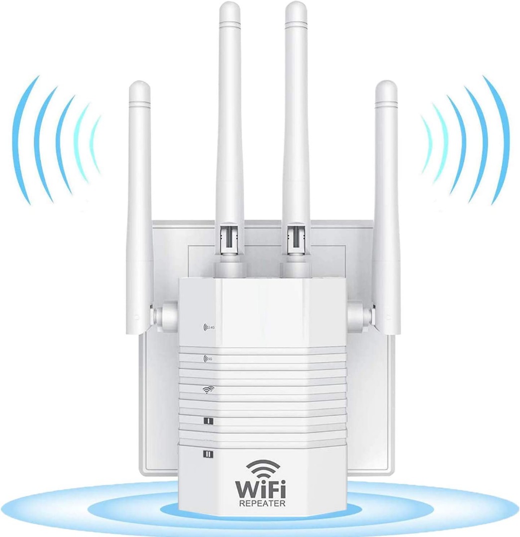 WiFi Extender - Wireless 5GHz & 2.4GHz Dual Band WiFi Booster Range ...