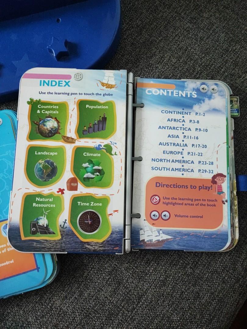 World Globe with Information Books, Hobbies & Toys, Toys & Games on ...