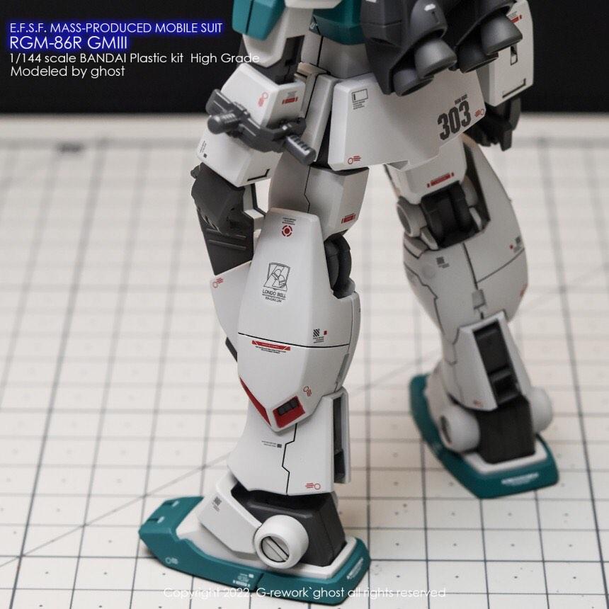 [Yan] HGUC GM III 3 Gundam (G Rework Ver.) Ghost Custom Fluorescent ...
